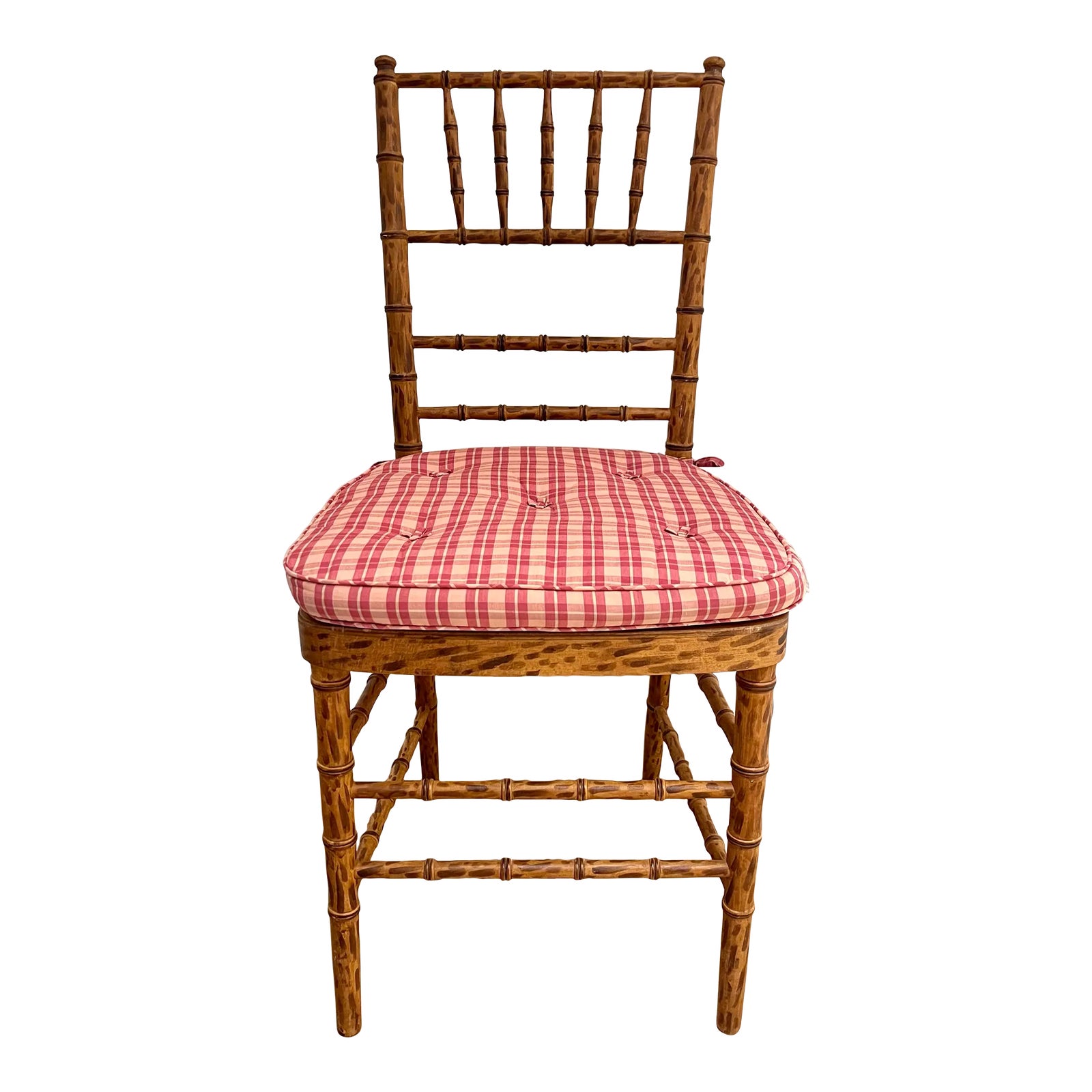 Mid 20th Century Faux Bamboo Tortoise Shell Finish Chair Made in Spain ...