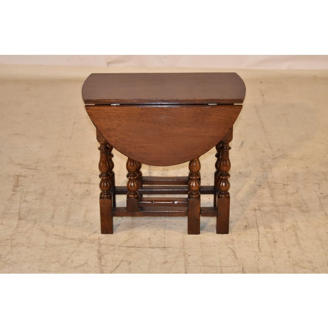 English Oak Gate-Leg Table, C. 1900 | Chairish