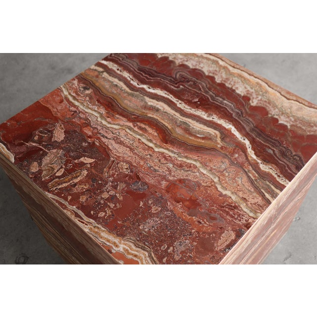 Set of 3 Custom Onyx Cube Tables - Varied Colors | Chairish