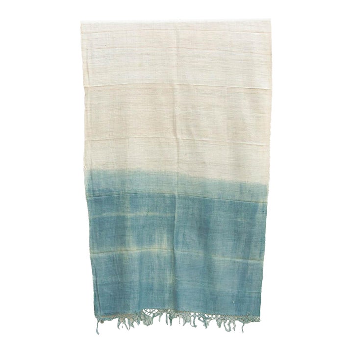 Organic Peace Silk Throw, Assam Blue Water | Chairish