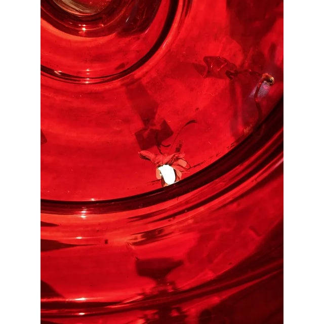 Late 19th-Century Pair of Antique Victorian Bohemian Ruby Red Glass ...