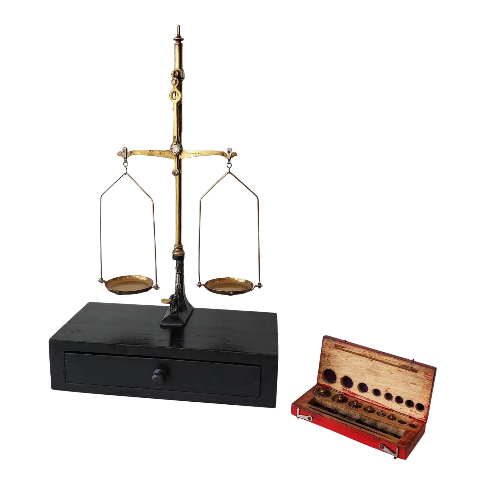 19th Century W&t Avery Jewelry Balance Scale With Weights | Chairish