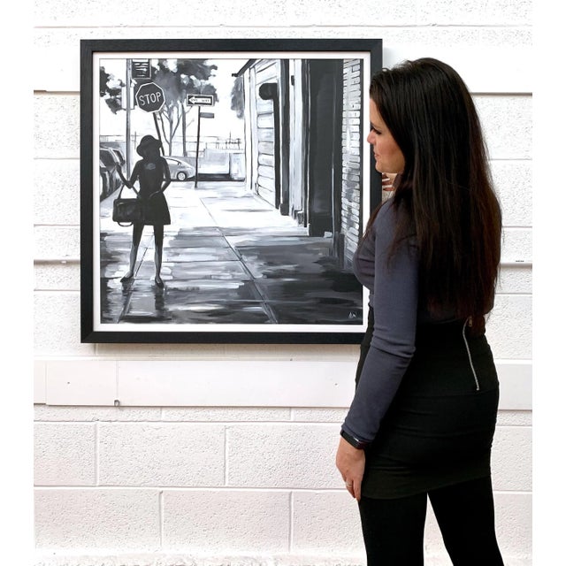 Angela Wakefield, Black & White Female Figure Manhattan Woman in New ...