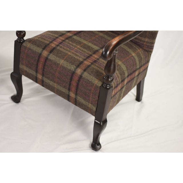 New Ralph Lauren Wool and Leather on Pair of Vintage Armchair & Rocking ...