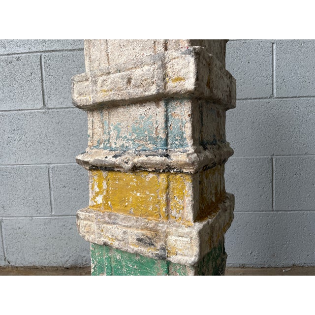 Hand Carved Granite Pillars | Chairish