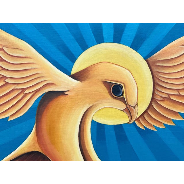 Edward Foster Sacrifice - Surreal Painting of Golden Yellow Bird of ...