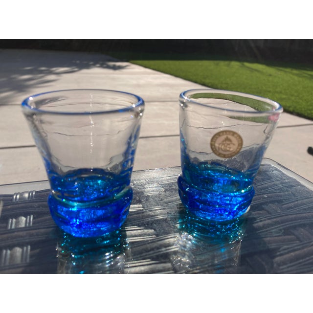 Hand Blown Ryukyu Blue Glass Art Object – Okinawa Japan | Chairish