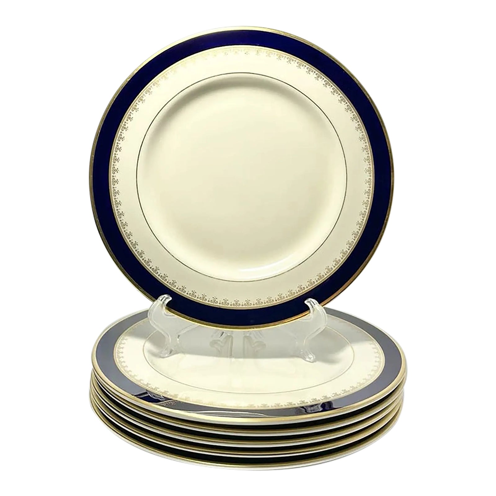 Pickard “Washington” Set of 6 Bone China Salad Plates | Chairish