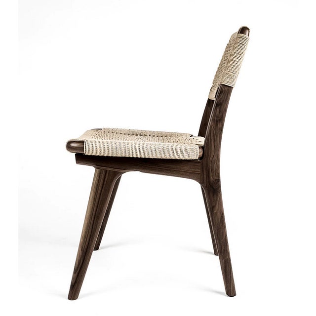 Semigood Design Mid-Century Style Hardwood and Woven Danish Cord Low ...