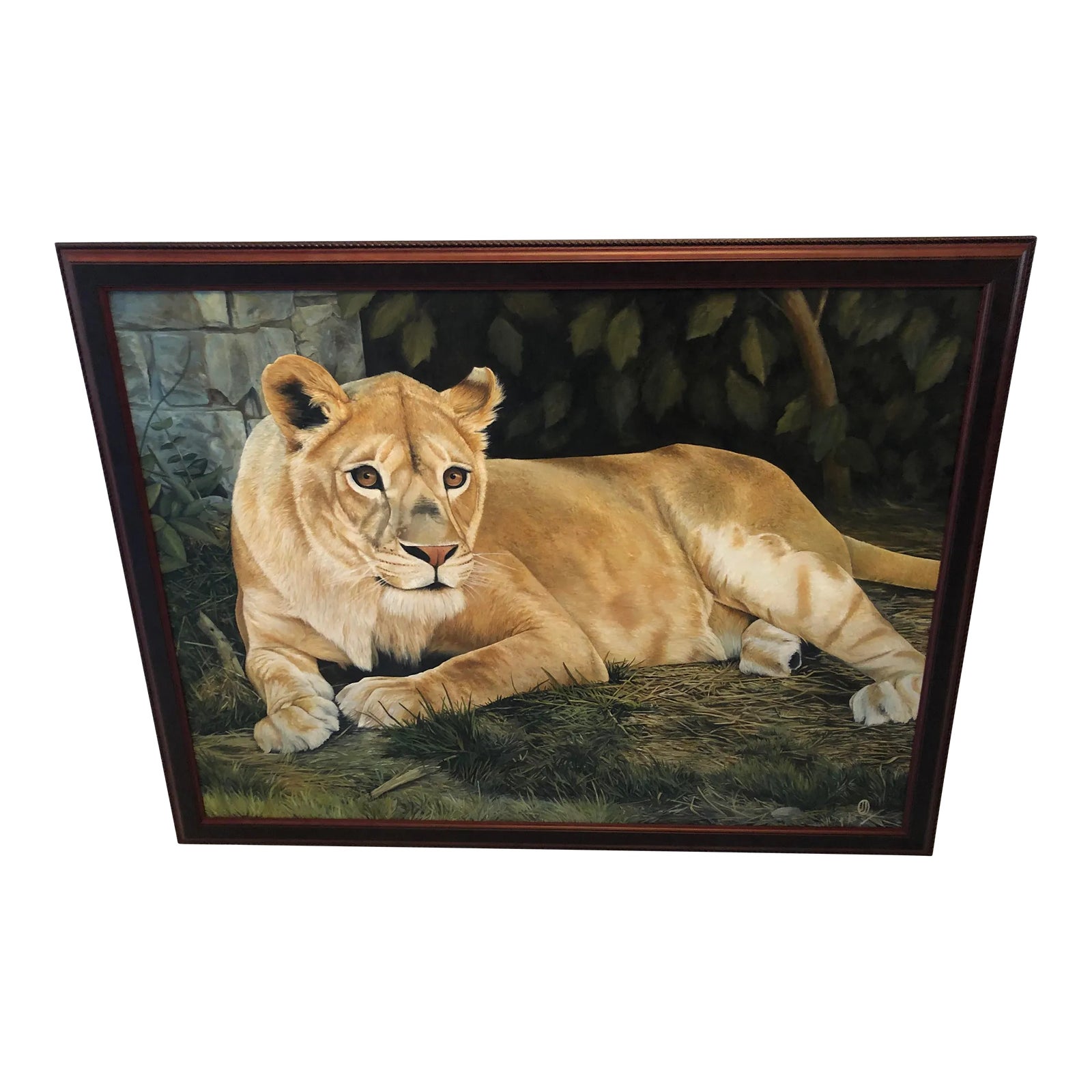 Large Oil on Canvas “Kayla” by Artist Jim Johnson | Chairish