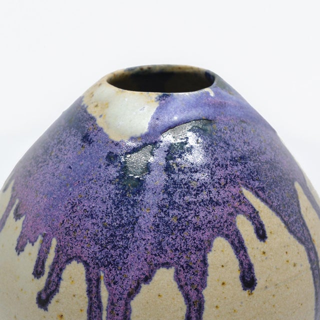 Ceramic Studio Vase in Blue and Purple Pottery Mid-Century Germany ...