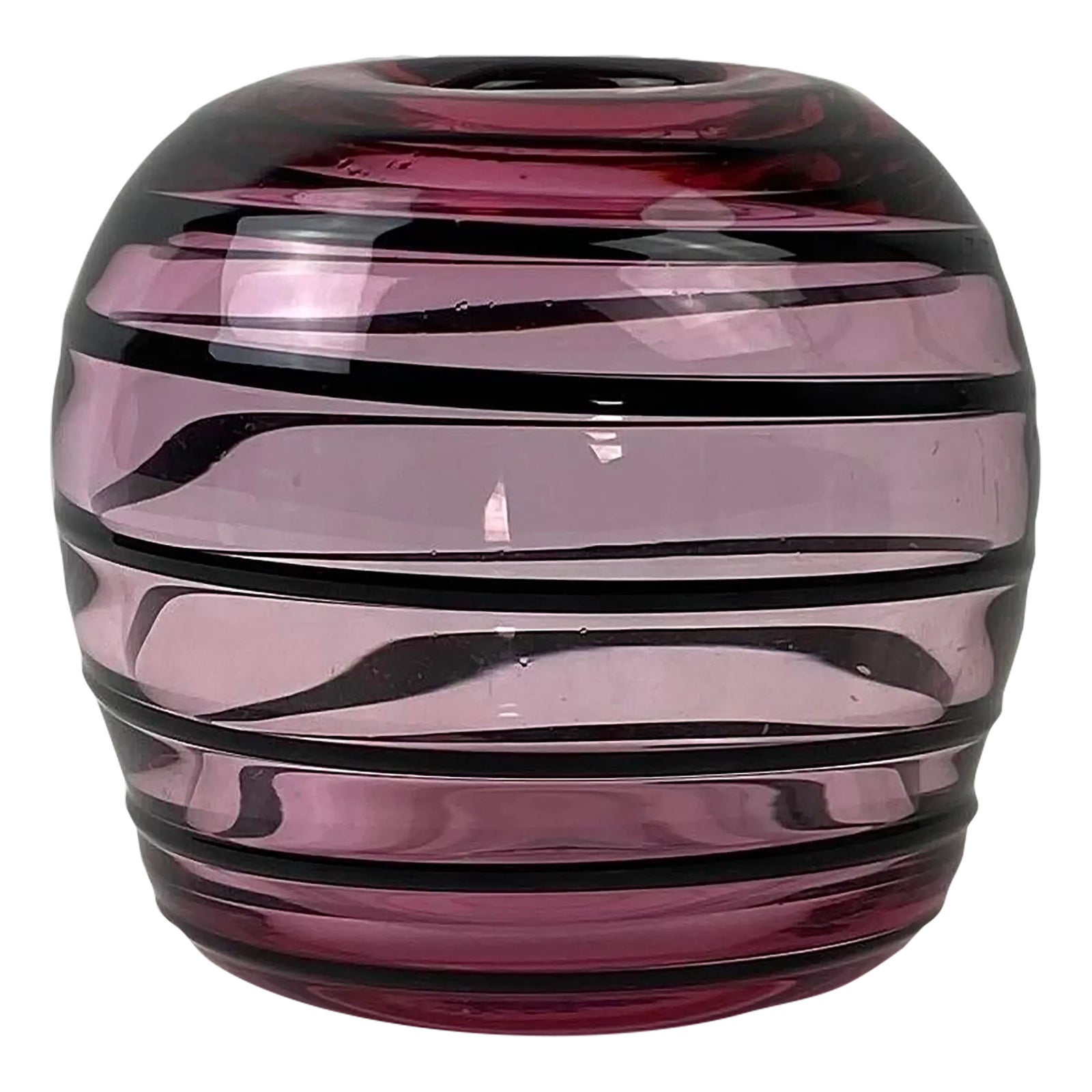 94 John Hamon Miller Glass Swirl Bud Vase | Chairish