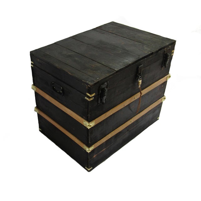 Rustic Farmhouse Style Wooden Storage Chest | Chairish