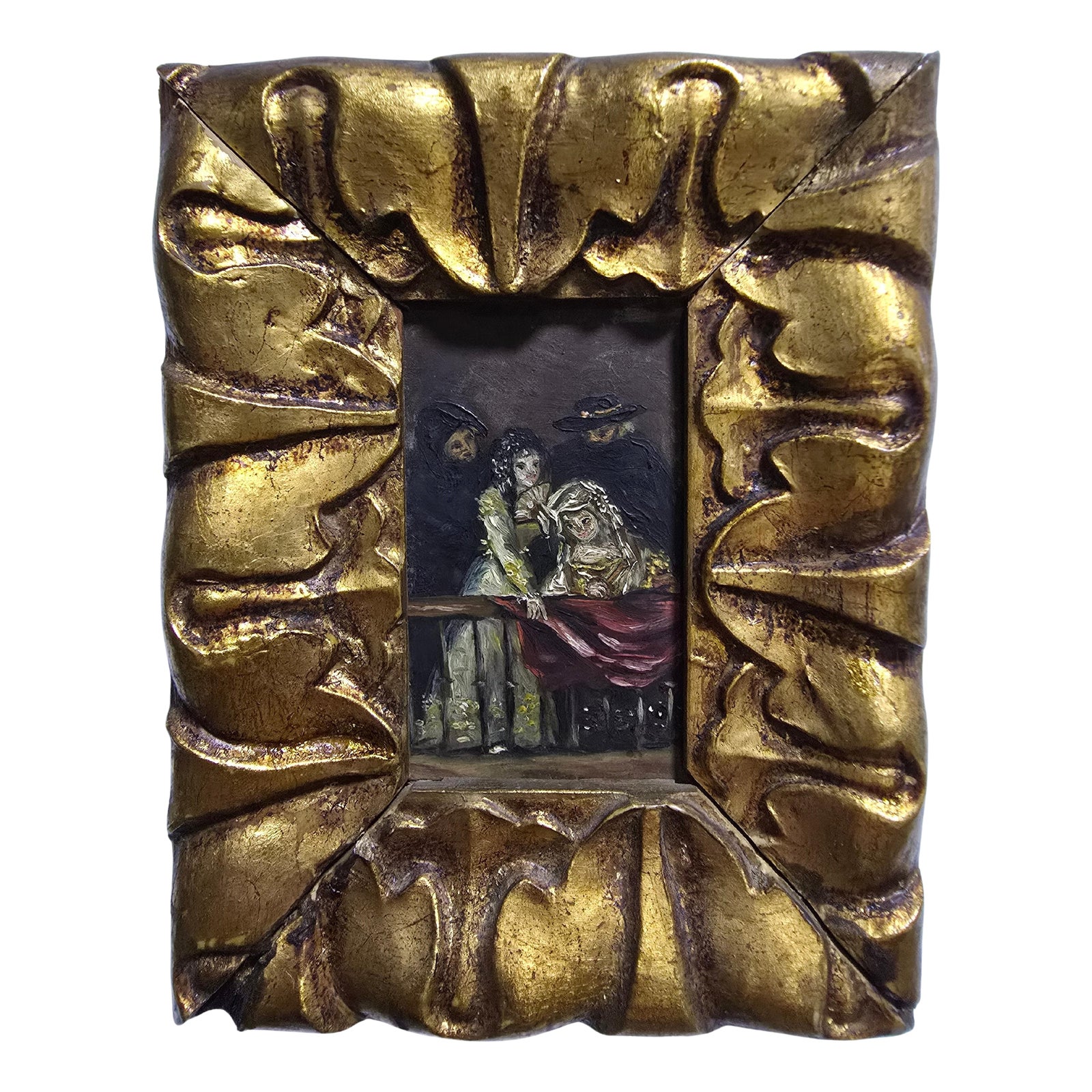 Francisco de Goya, Figures, Small Oil Painting on Copper, 1800 | Chairish