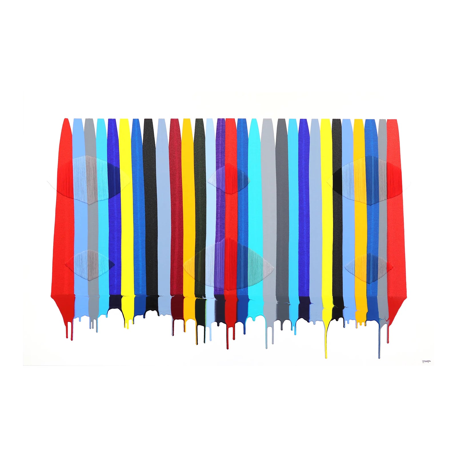Fils I Colors DCLVIII - Mixed Media Embroidery Abstract Modern Original ...