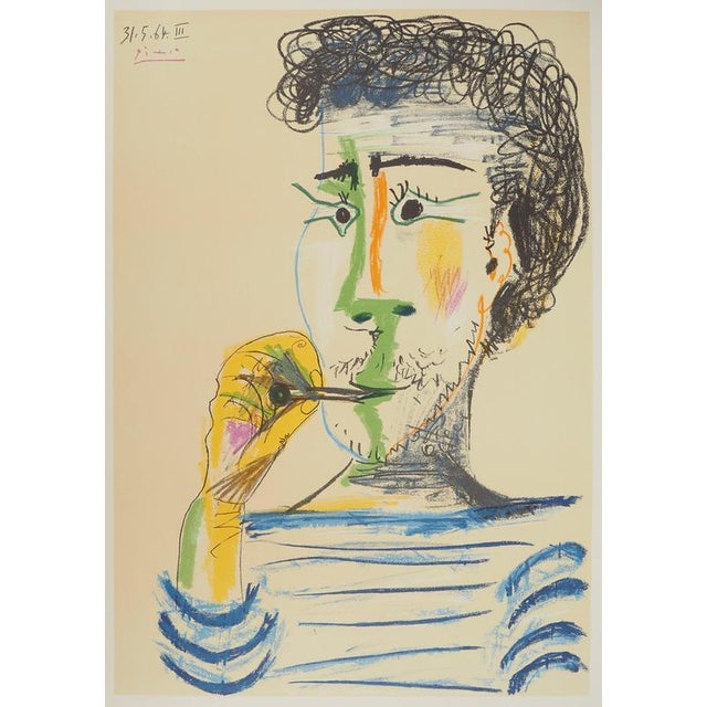 Pablo Picasso, Homme à la marinière et à la cigarette, Lithograph ...