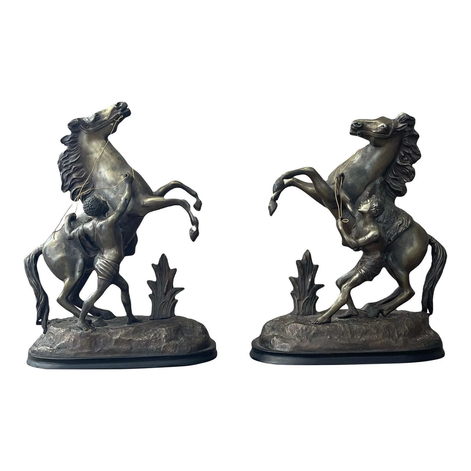 Late 19th Century French Marly Horses, After Coustou- Set of 2 | Chairish