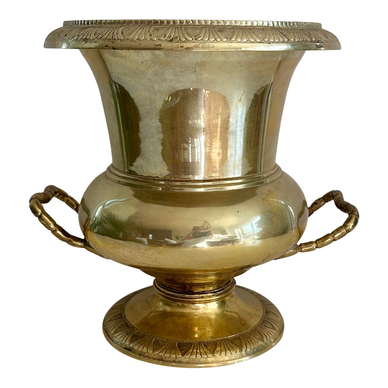 Vintage Wildwood Accents Brass Champagne Chiller | Chairish