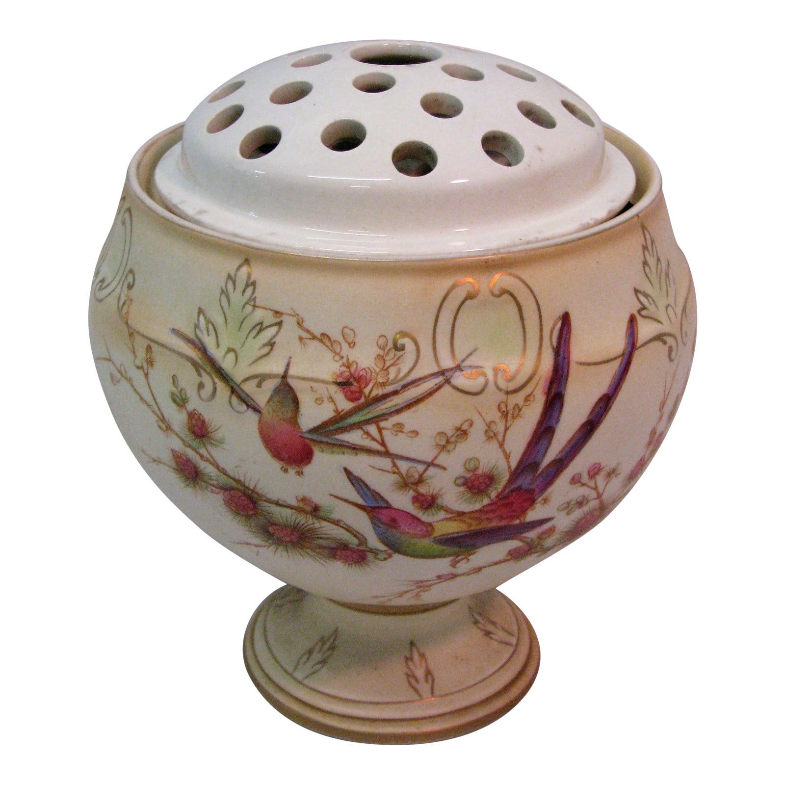 Antique Crown Ducal Ware Bird Vase With Flower Frog Made in England ...