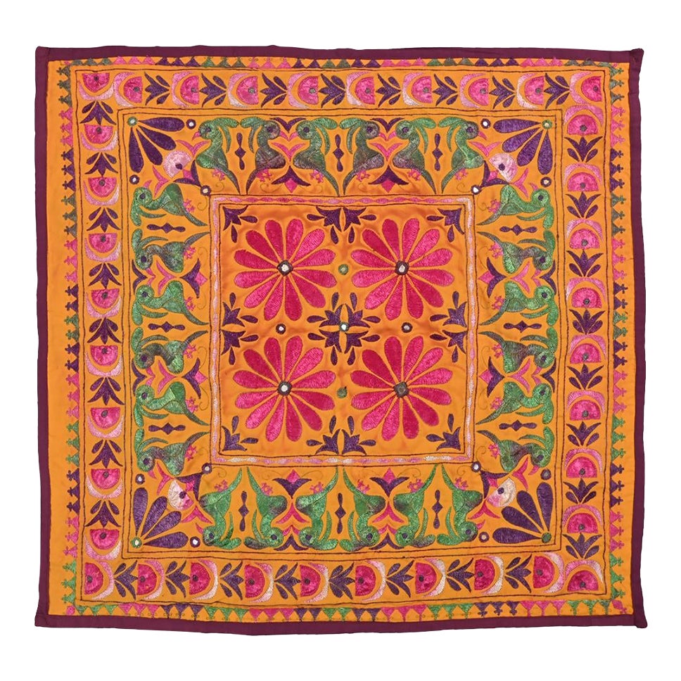 1930s Vintage Flower Designs Embroidery Textile | Chairish