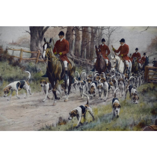 George WrightEngraving of a British Fox Hunting Scene "The Pink Of ...