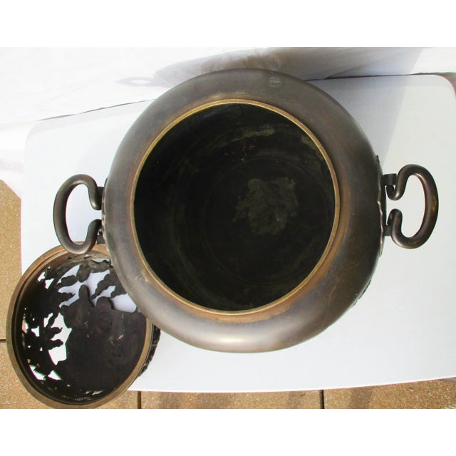 Japanese Meiji Bronze Habachi Large Volume | Chairish