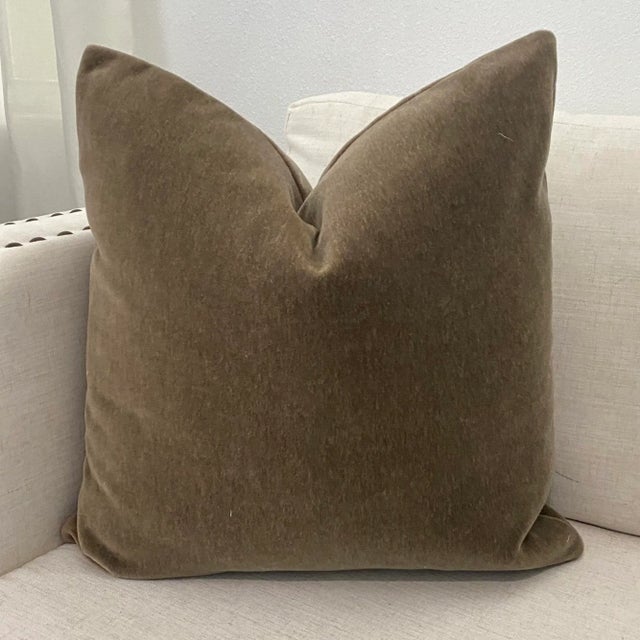 Bronze Brown Genuine Mohair 20" Pillows - a Pair | Chairish