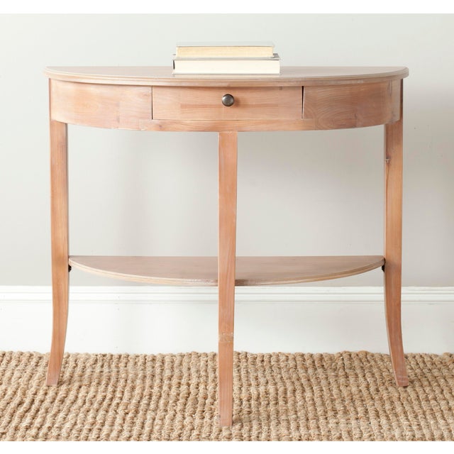Half Round Console in Red Maple | Chairish