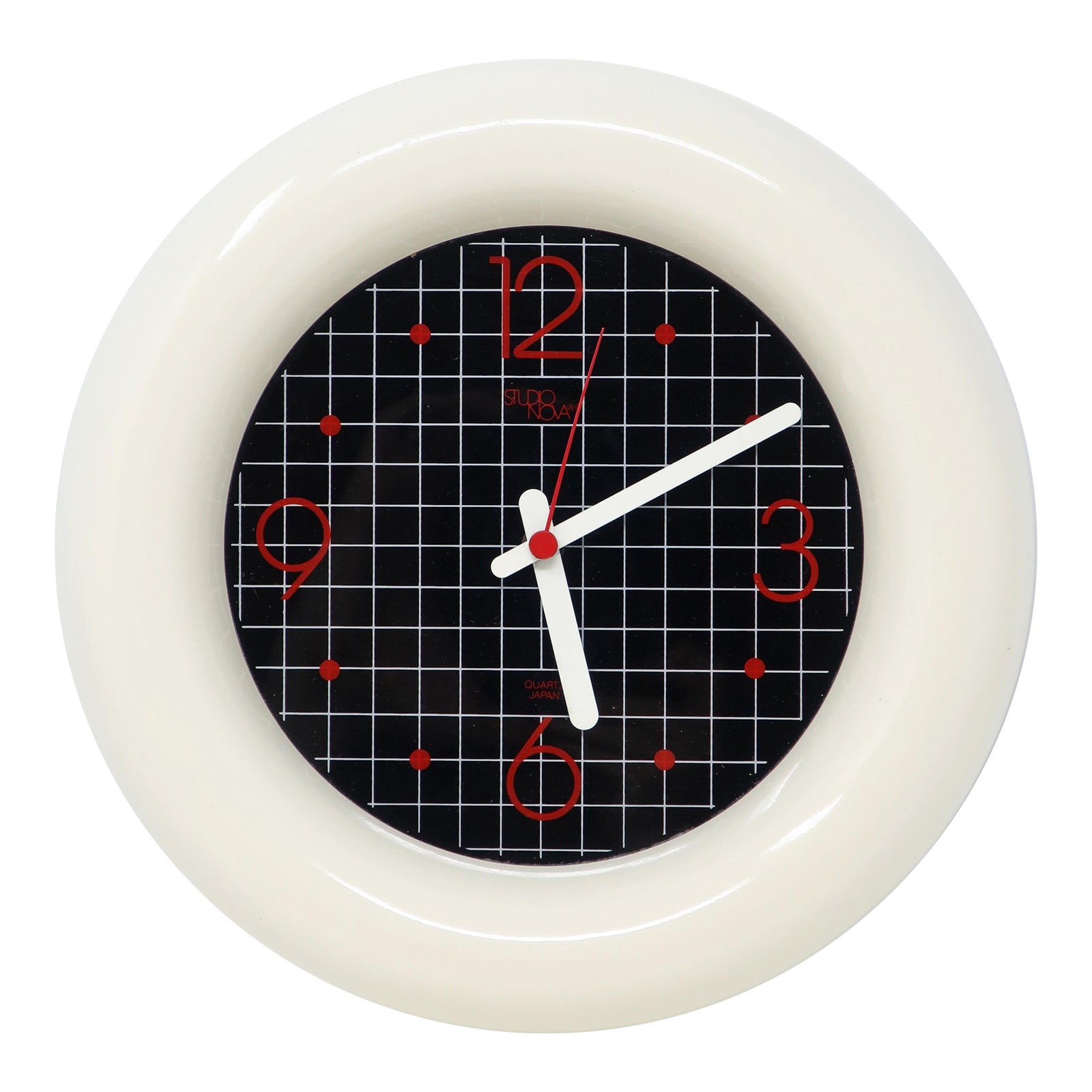 1980s Graphic Ceramic Wall Clock by Studio Nova Japan | Chairish