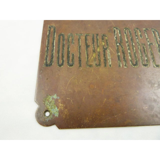 Vintage French Bronze Sign for Doctors Office -Docteur Wall Decor Mid ...