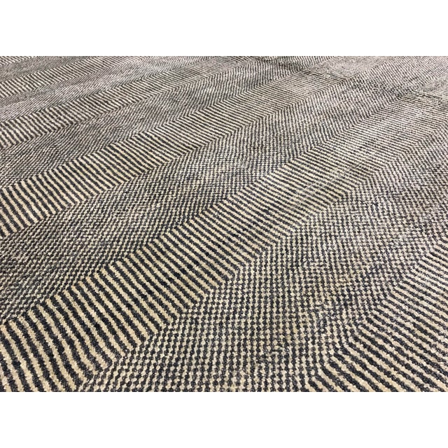 Contemporary Hand Loomed Rug - 9'9" x 13'9" | Chairish