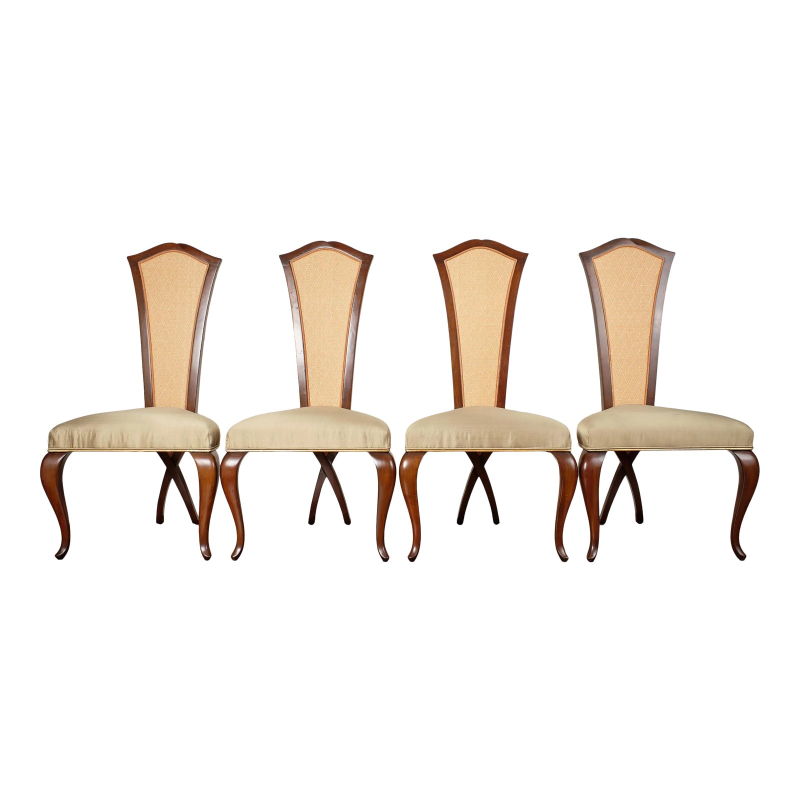 Christopher Guy Chris Cross Dining Chairs - Set of 4 | Chairish
