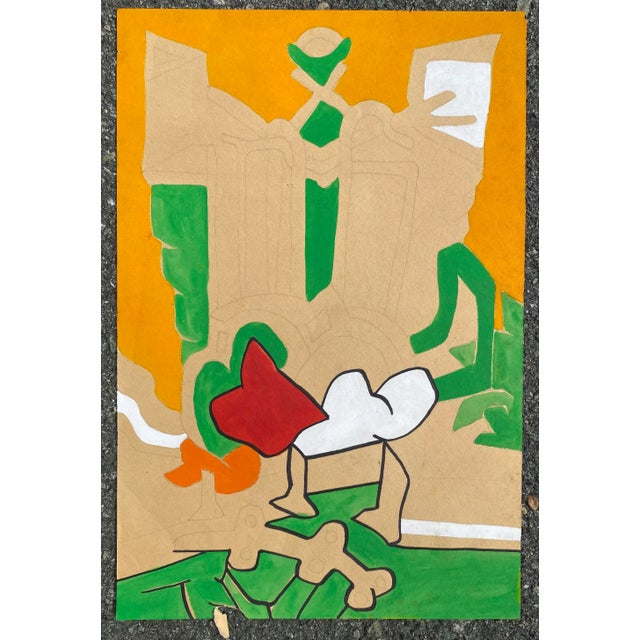 1980s Larry Connatser Abstract Painting | Chairish