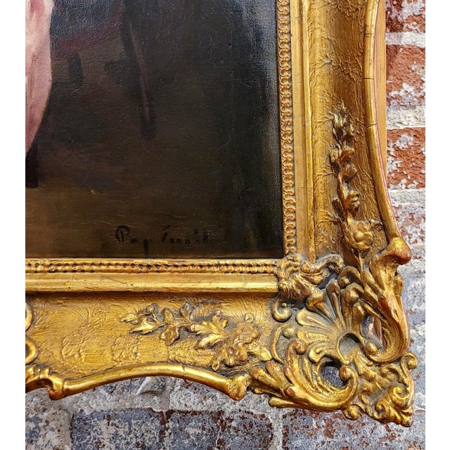 Emil Pap-Woman Sawing by the Window in an Elegant Home Interior-Oil ...