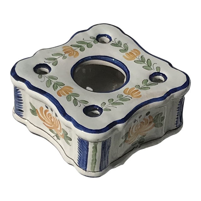 Vintage French Flower Brick | Chairish