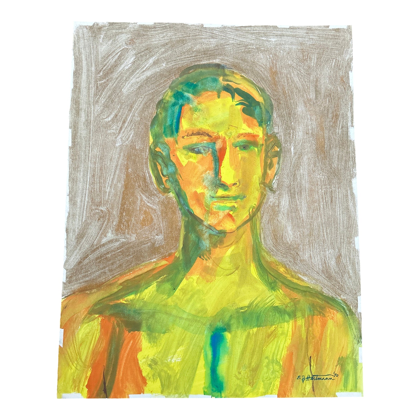 Contemporary Original Ej Hartmann Abstract Expressionist Portrait ...