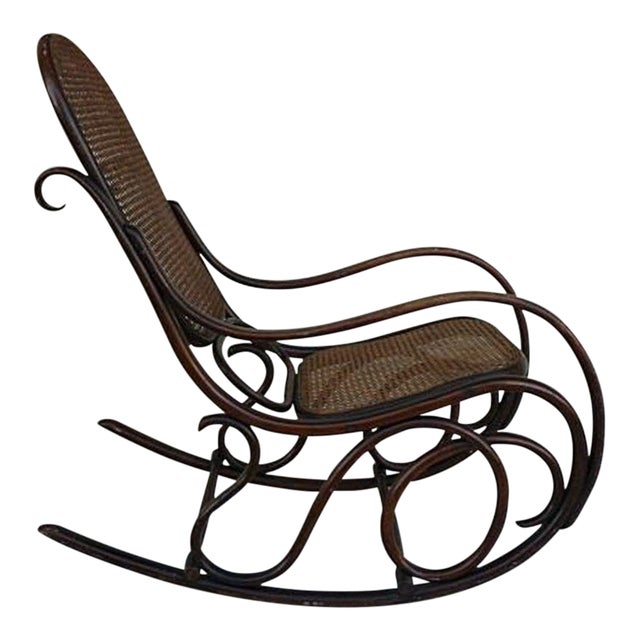 Original Condition Signed Thonet Bentwood Rocker Circa 1896 | Chairish