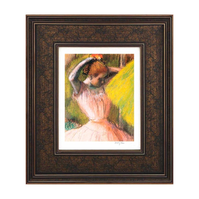 Edgar Degas Danseuse a Mi-Corps Se Coiffant Framed | Chairish