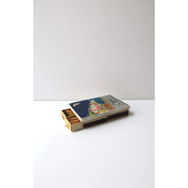 Italian Matchbox Amalfi Coast Ceramic Tile | Chairish