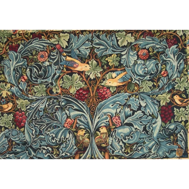 Vintage French Loomed Vine & Acanthus Leaf Tapestry - 58” X 42” | Chairish