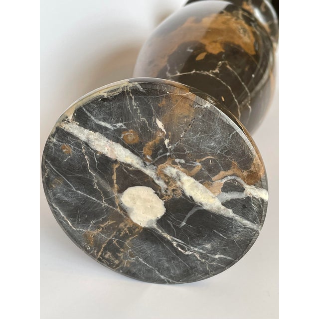 Mid 20th Century Neoclassical Brown Marble Vase | Chairish