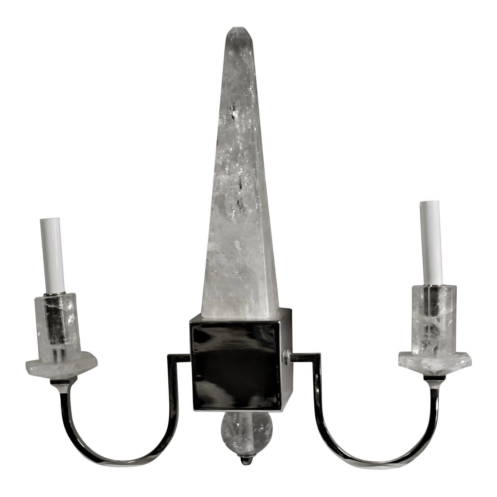 Mid-Century Modern Style Rock Crystal Sconce | Chairish