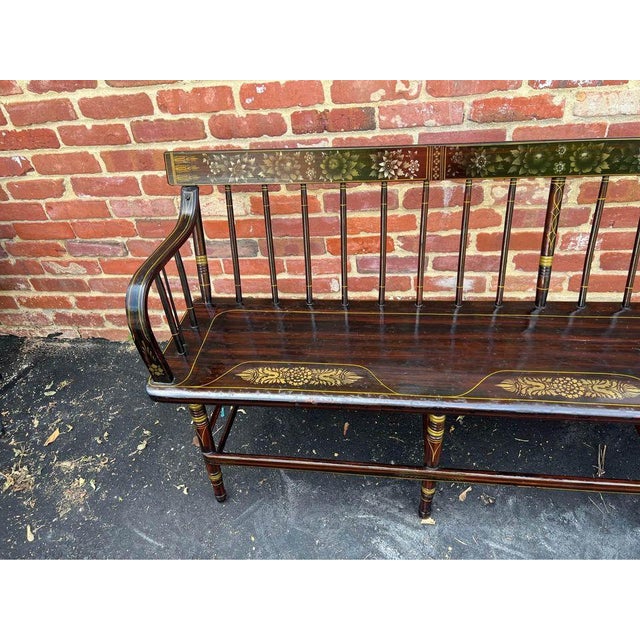 Early 20th Century Antique Early American Style Spindle Back Deacons ...