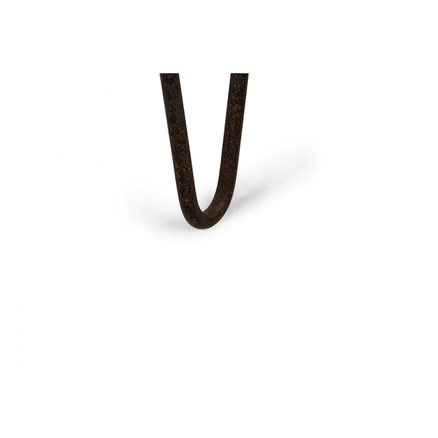American Mid-Century Leather and Steel Hoop Lounge Chair | Chairish