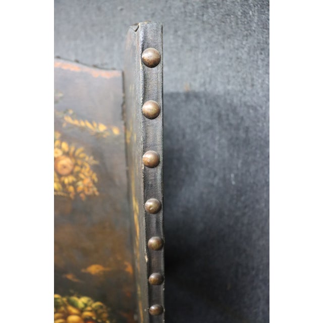 French Style Leather Room Divider | Chairish