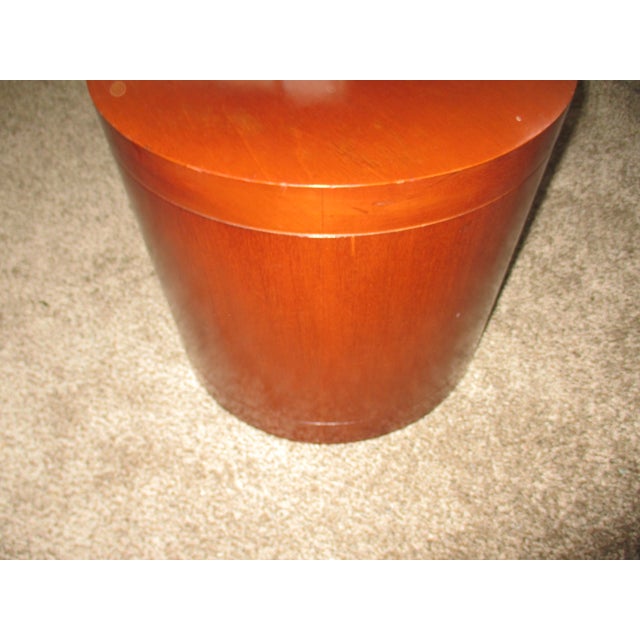 1970s Mid Century Paul Mayen for Habitat Intrex Walnut Drum Table ...