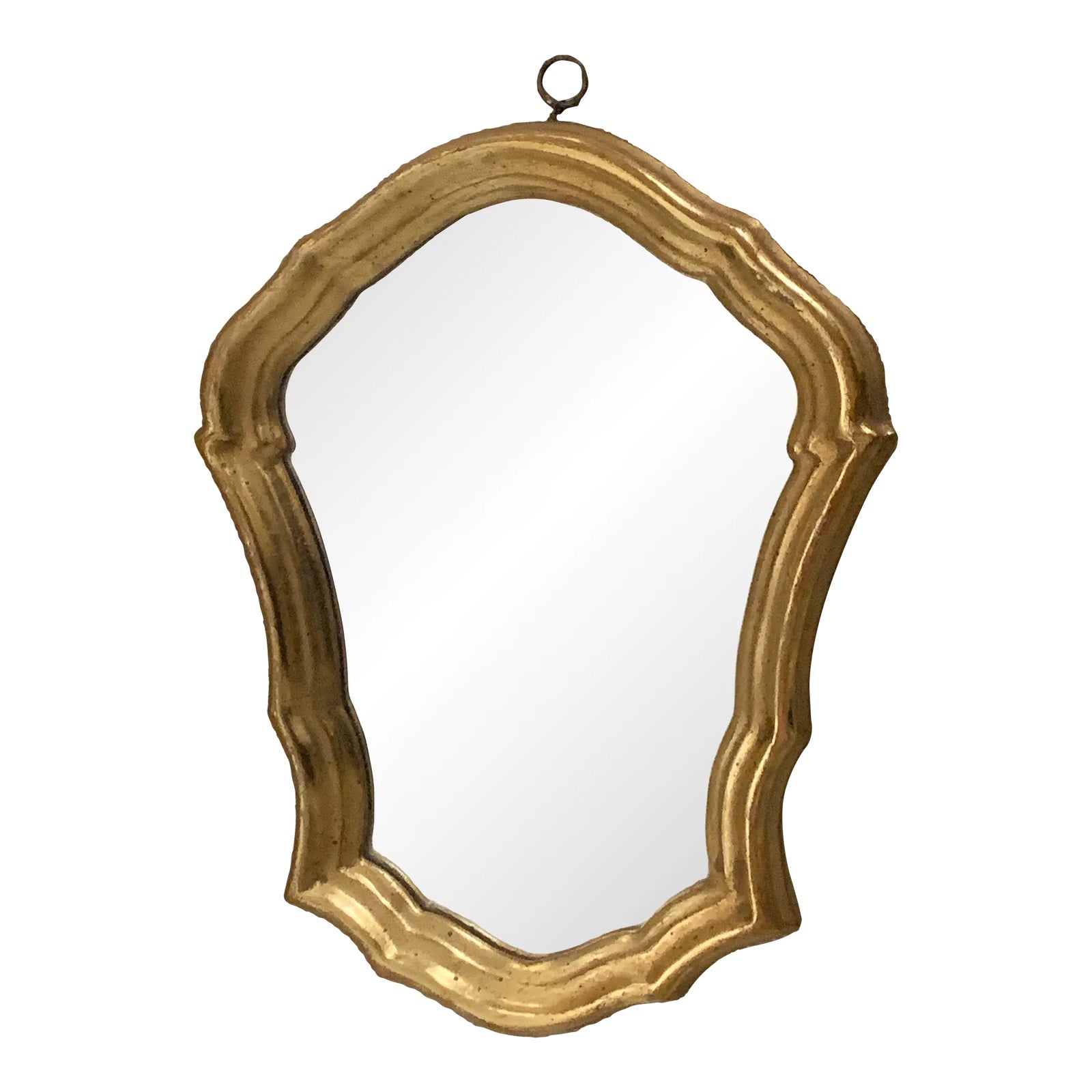 1950s Italian Borghese Rococo Baroque Gilt Wood Mirror | Chairish