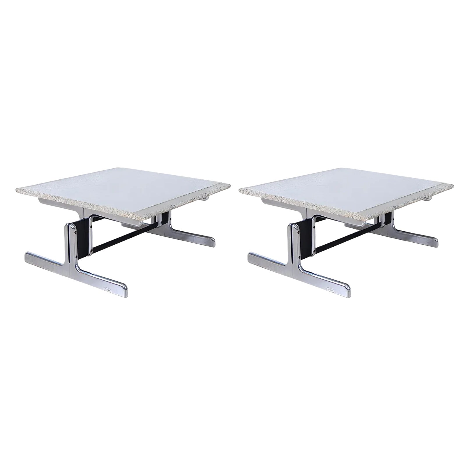 Steel and Granite Coffee Tables by Ammannati & Vitelli for Bruno ...