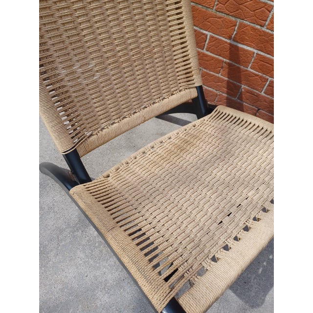 1960's Folding Rope Wrapped Lounge Chair | Chairish