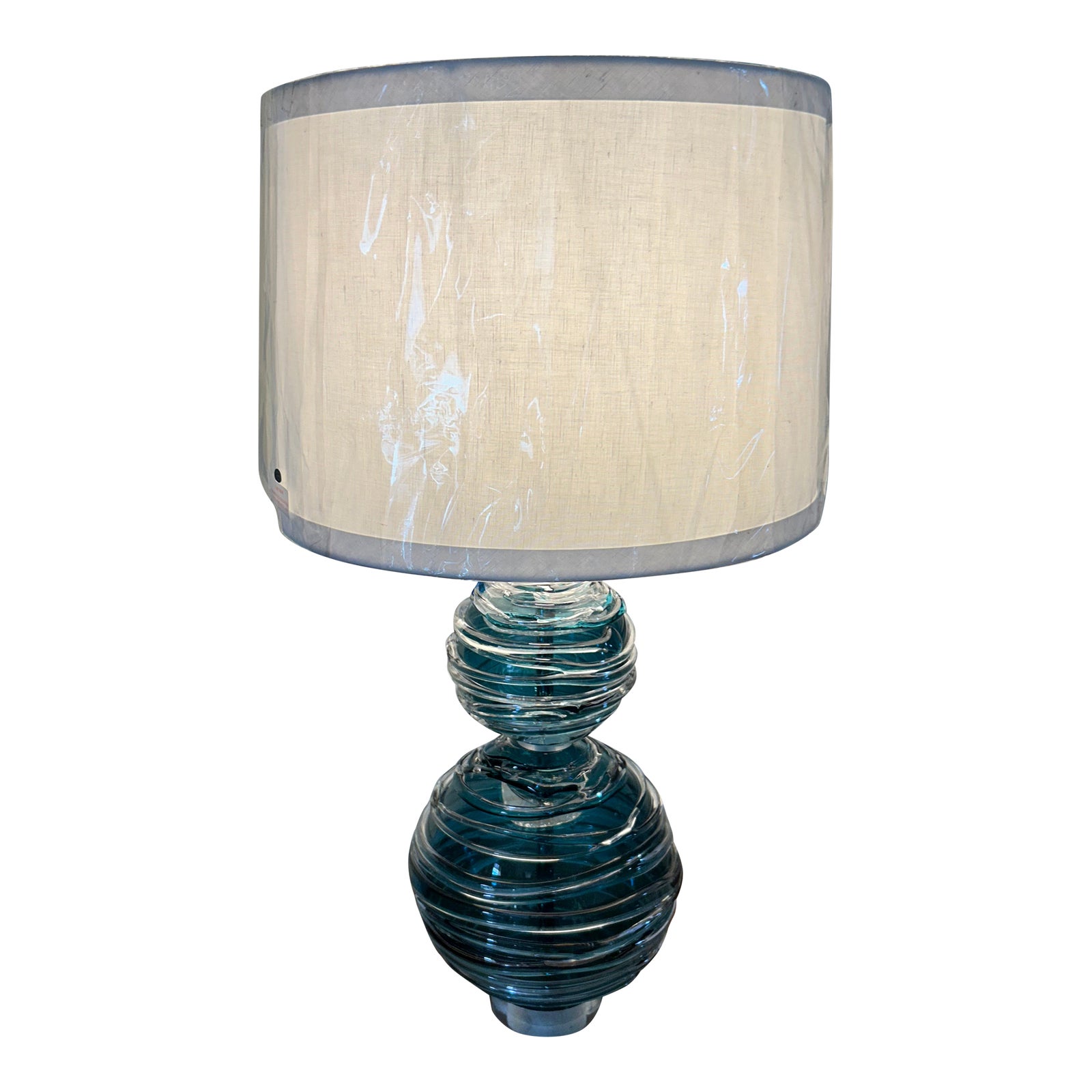 William Yeoward Designer Art Glass Alfie Jade Table Lamp | Chairish